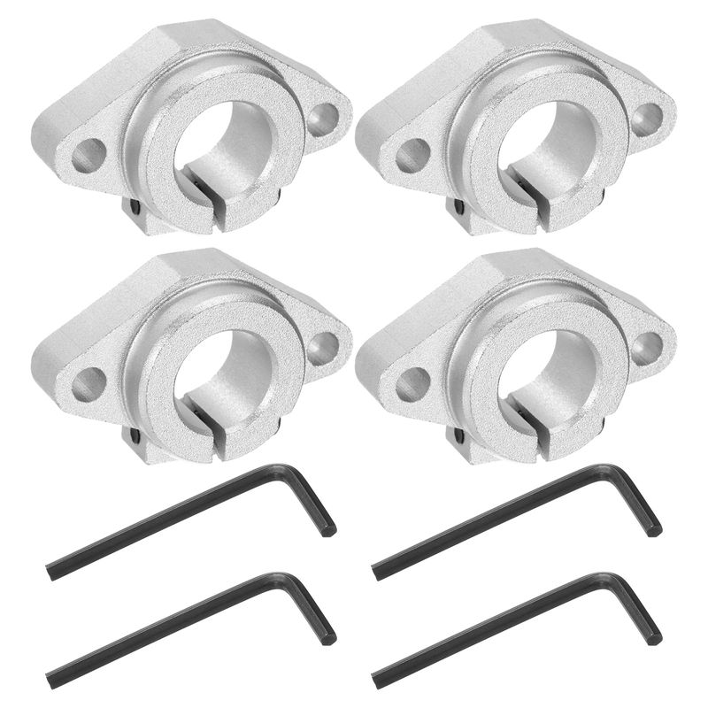 uxcell 4pcs SHF16 Aluminum Linear Rod Rail Shaft Support for 16mm ...