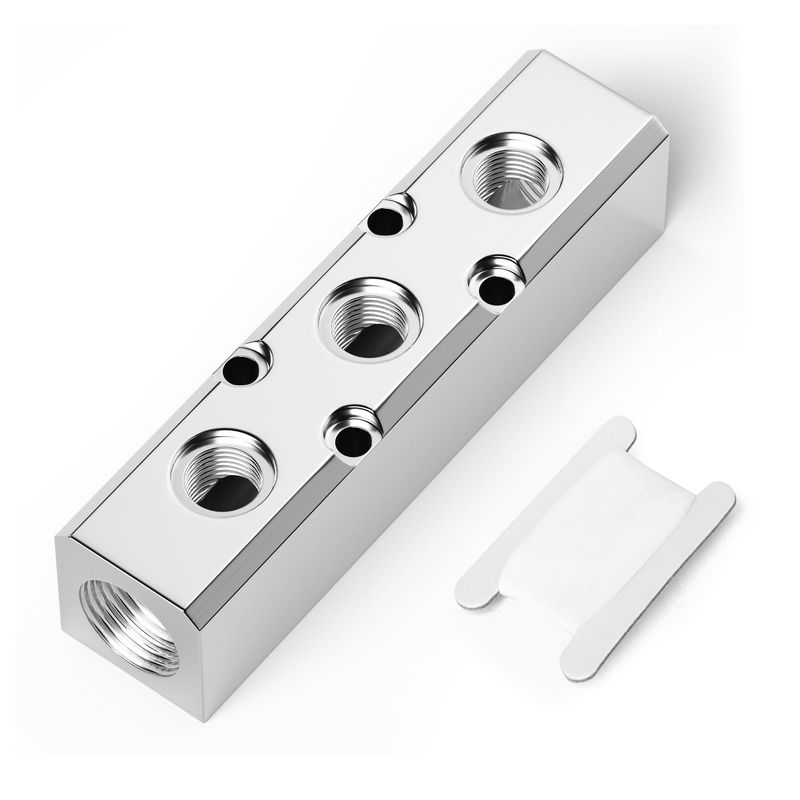 TAILONZ PNEUMATIC Silver 3 Way Pneumatic Shunt Aluminium Block ...