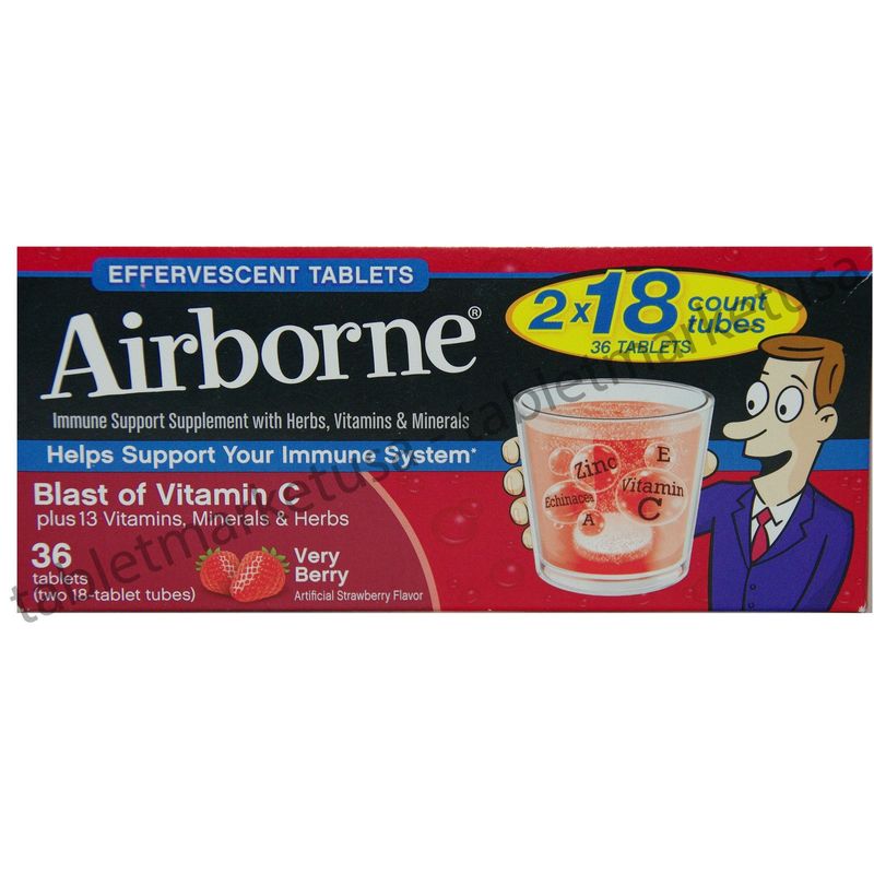 Airborne Immune Support Tablets - 36 Count - Very Berry - EveryMarket