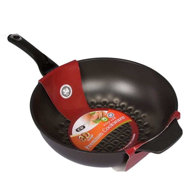 3D Marble Non-Stick, Non-Scratch Coating Wok Pan. (Made in Korea ...