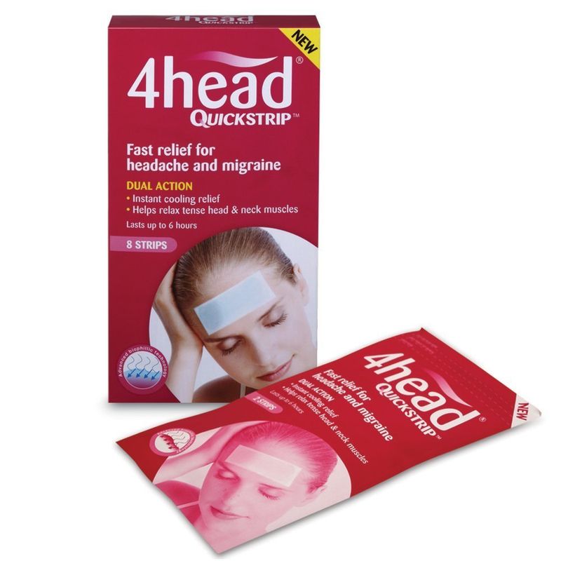 4Head Quickstrip Headache and Migraine Relief - 8 Strips - Online ...