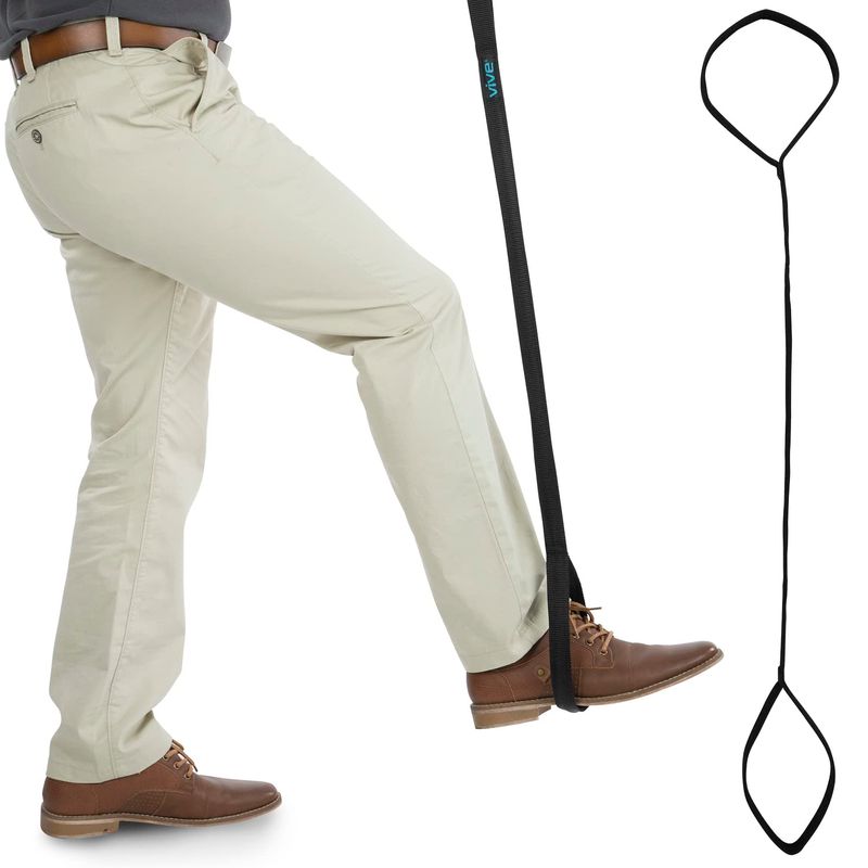 Vive Leg Lifter Strap (44 Inch) - Rigid Foot Loop, Hand Grip for Adult ...