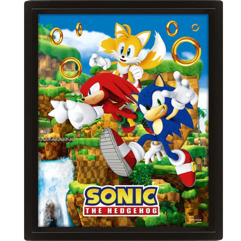 Pyramid International Sonic the Hedgehog Poster in 3D (Catching Rings ...