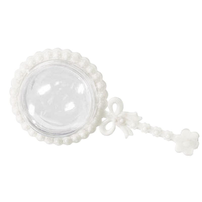 48 Fillable Plastic Baby Rattles Shower Favor - White - Online ...
