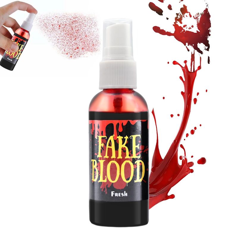 1 Pack 2.0 fl oz Fake Blood Splatter, Washable Makeup Blood Spray ...