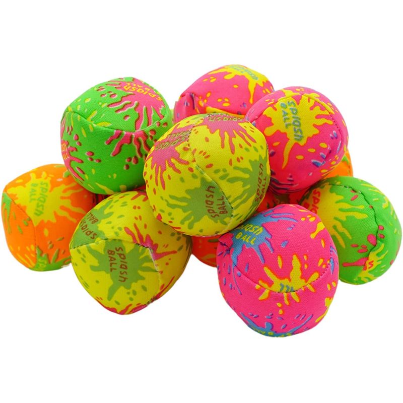 4E's Novelty 12 Pack - 2" Water Bomb Splash Balls - Mini Water Absorbent Ball - Kids Pool Toys ...