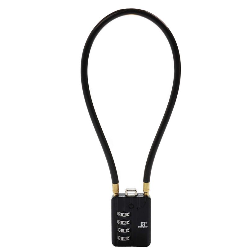 RESET-204 4 Digit Combination Padlock with 12 inch(30 cm) Steel Cable ...