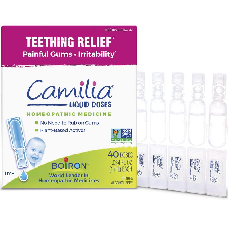 Boiron Camilia Teething Drops for Daytime and Nighttime Relief of ...