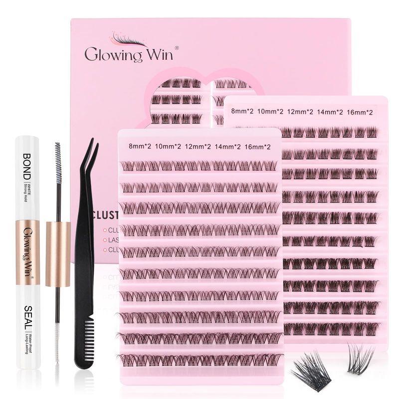 Glowing Win DIY Lash Extension Kit Cluster Lashes Set with Lash Bond ...