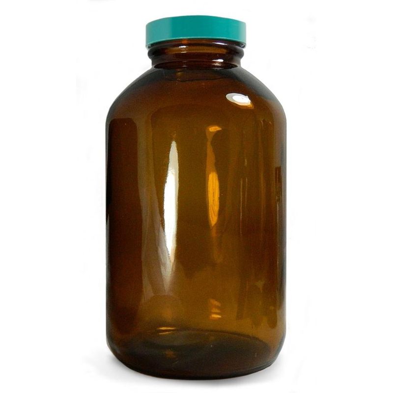 Qorpak GLC-02118 Type III Glass Wide Mouth Packer Bottle with Green ...