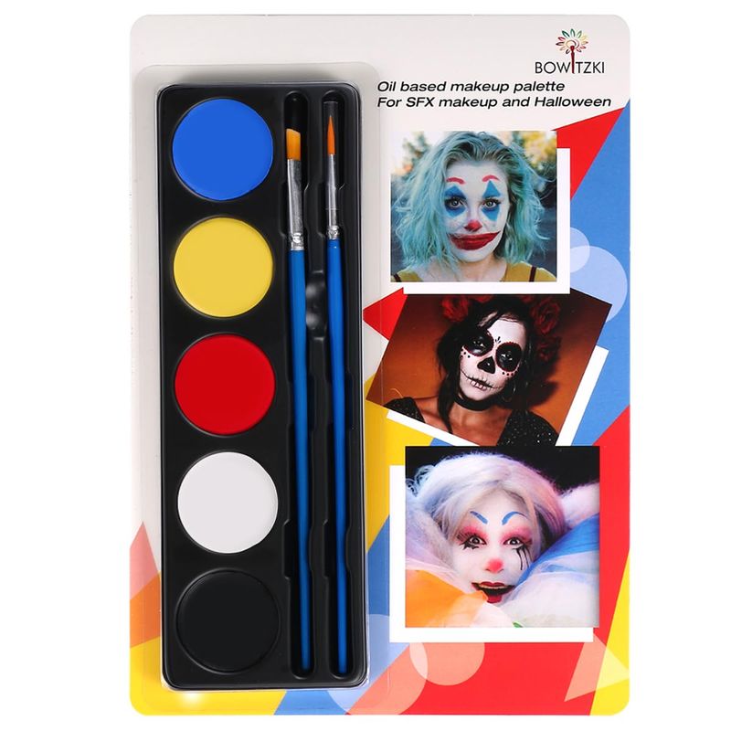 Bowitzki Halloween Makeup Palette 5 Colors Face Body Paint Oil Based ...