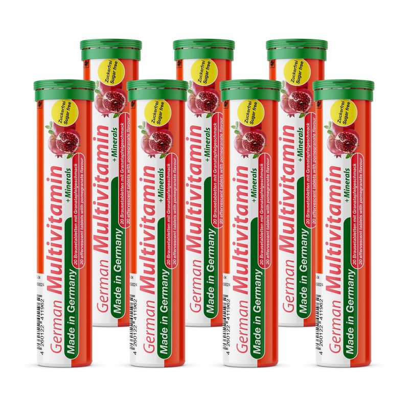 German Multivitamin + Mineralien Drink Effervescent Tablets 140 ...