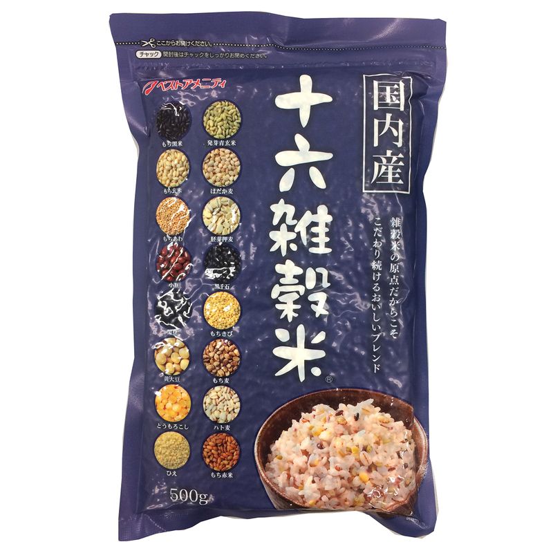Best Amenity Japanese 16 Millet Rice (with Black Sengoku), 17.6 oz (500 g) - EveryMarket