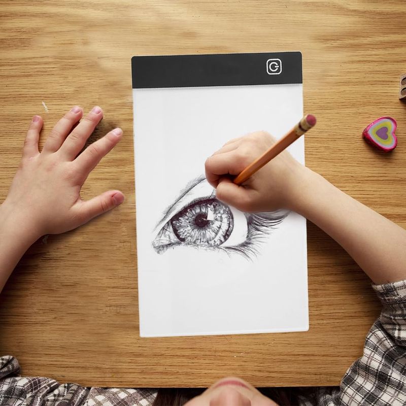 A5 Light Box Drawing Tracing Pad, LED Copy Table Diamond Art Board ...
