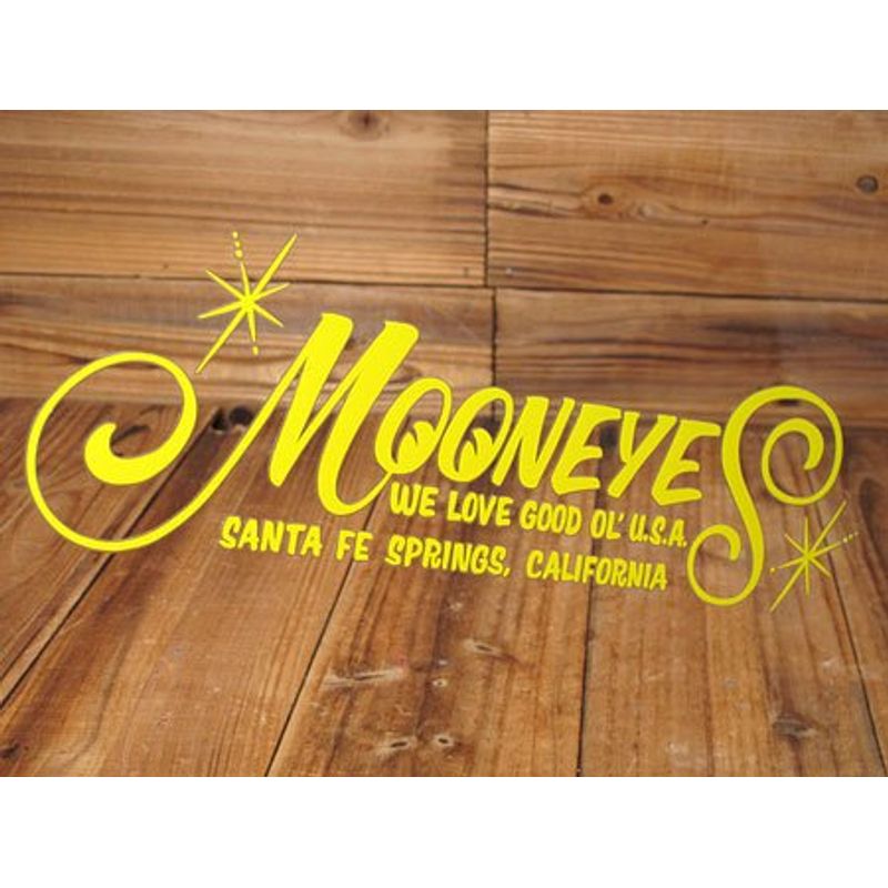 mu-naizu Mooneyes Sticker Decal Logo Sticker Yellow _ SC – dm189ye ...