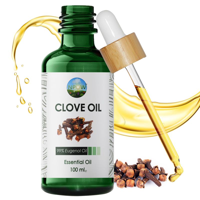 NPOW Clove Essential Oil - Clove Oil for Toothache, Clove Oil for Hair ...