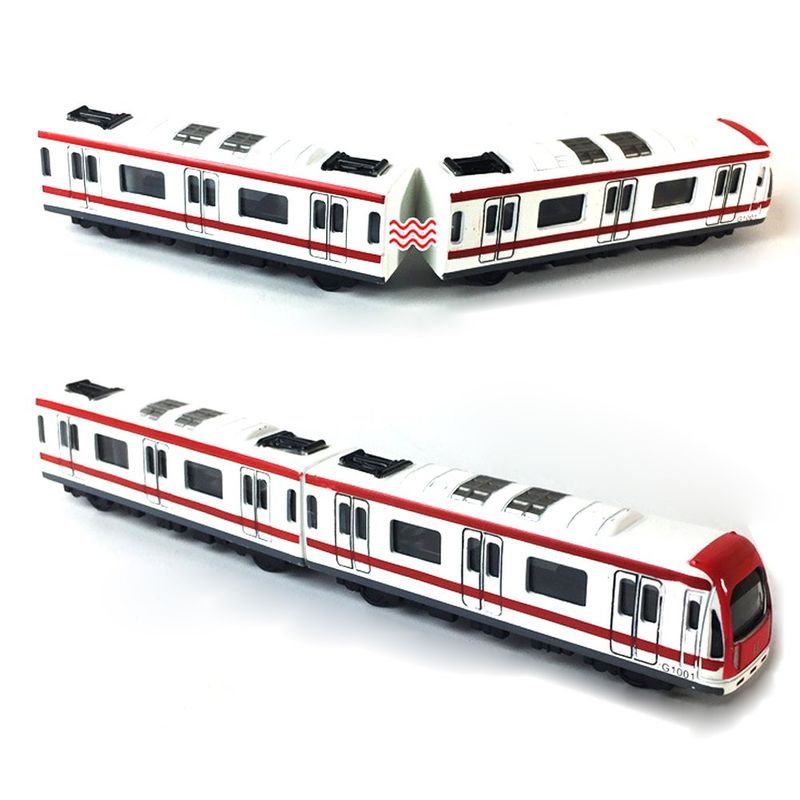Train Model, 4pcs Car Set Alloy City Rail Subway Train Model,1/64 Scale ...