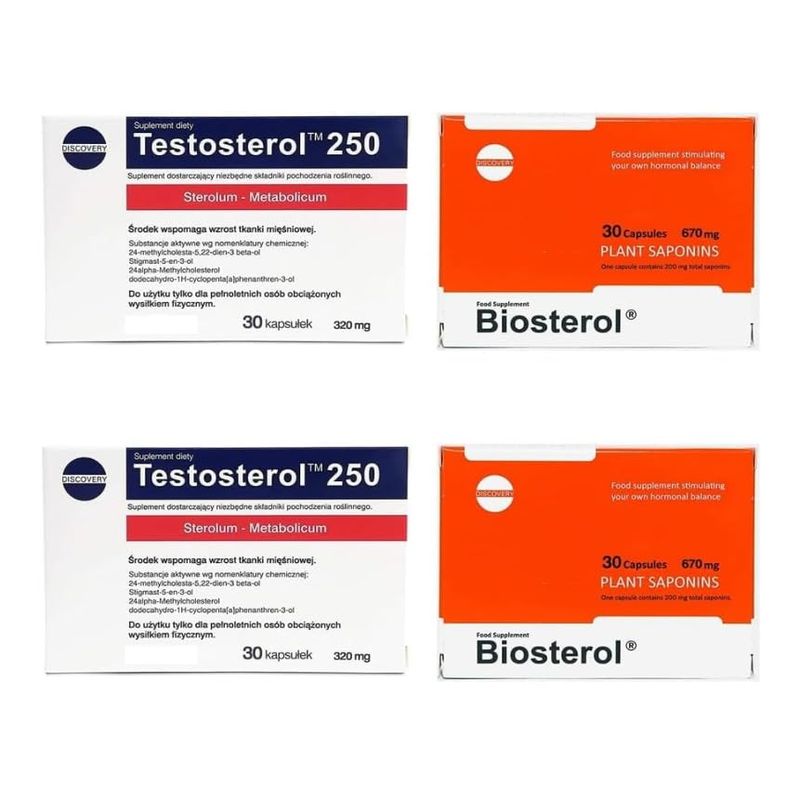 Megabol Testosterol 250 & Biosterol – 2X Each | Natural Support for ...