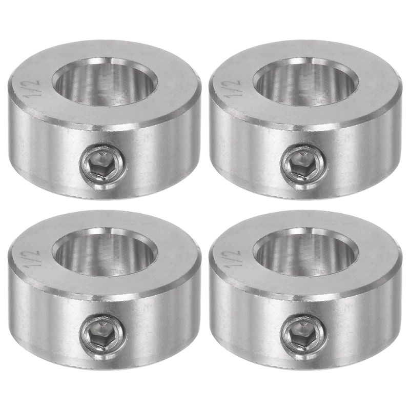 uxcell 4pcs Shaft Collar 1/2" Bore 304 Stainless Steel Set Screw Shaft ...