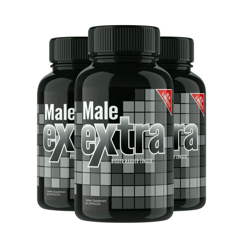 3-Pack Male Extra Pills Performance Supplement, MaleExtra for Men - 180 ...