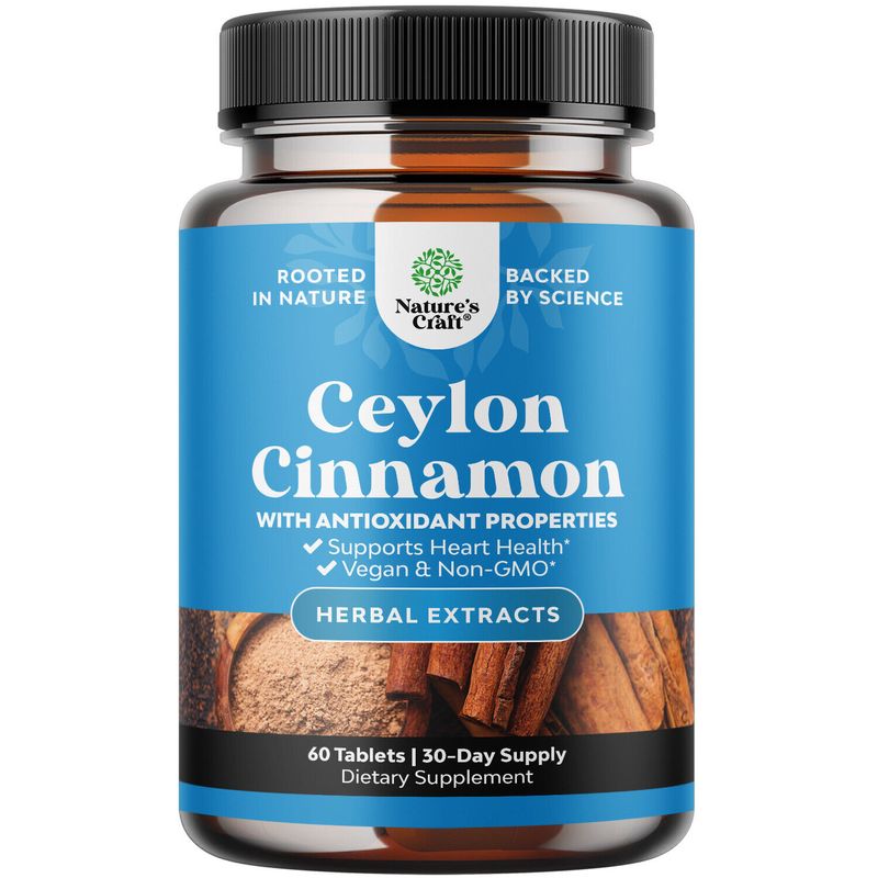 Organic Ceylon Cinnamon Tablets 1000mg Per Serving Memory Supplement ...
