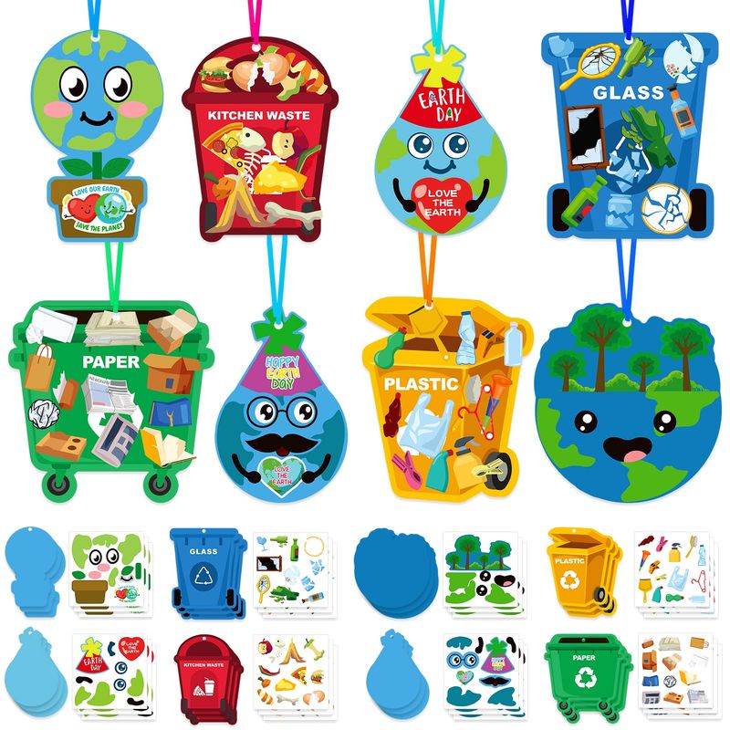 HOWAF 24 Pack Happy Earth Day DIY Craft Ornaments,Make Your Own Earth ...