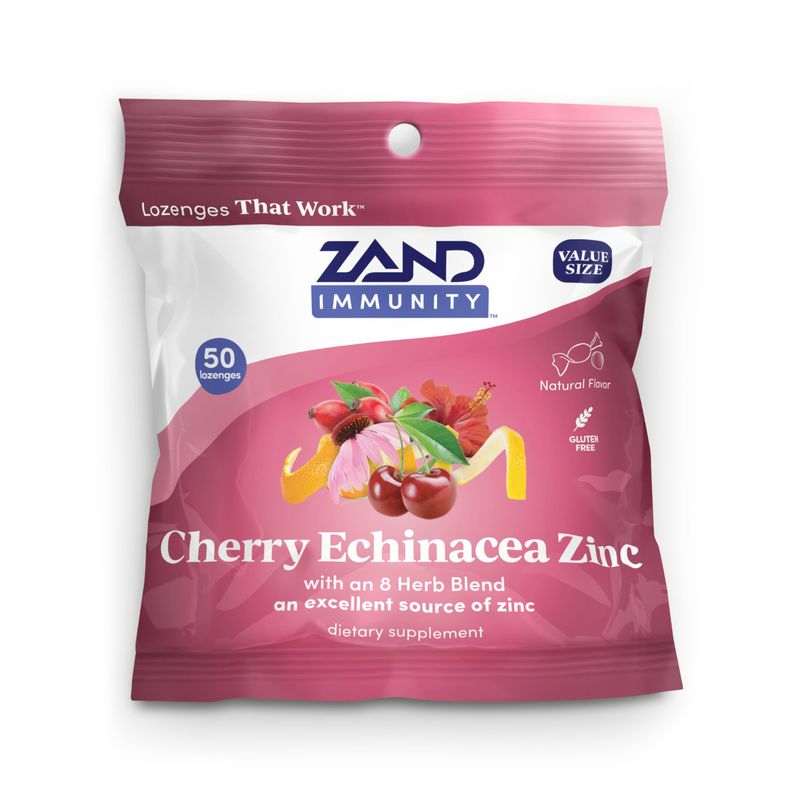 ZAND IMMUNITY Cherry Echinacea Zinc Throat Lozenges - Good-for-You Dry ...