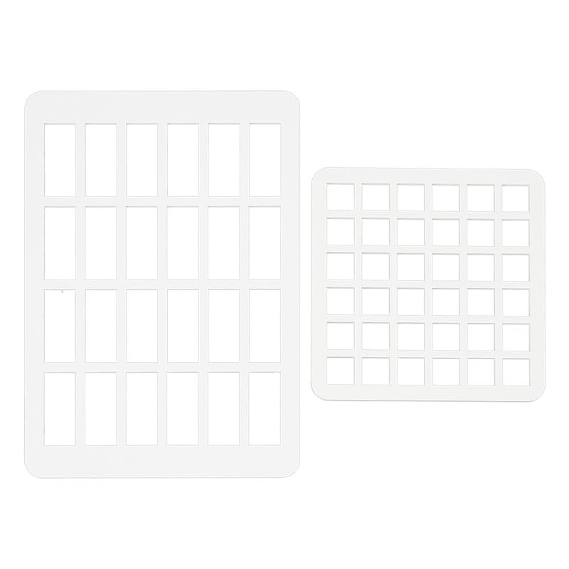 BENECREAT 2pcs Rectangle Swatching Template Stencil, Acrylic Drawing ...