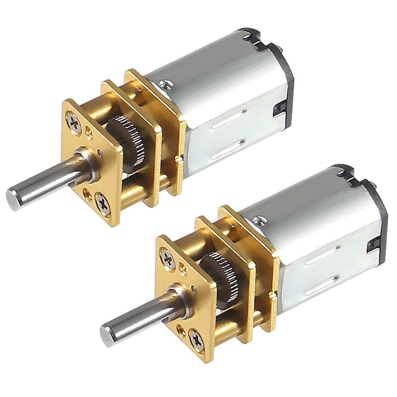 Alinan 2pcs 12V 500RPM N20 High Torque Speed Reduction Geared Motor with Metal Gearbox Motor for ...