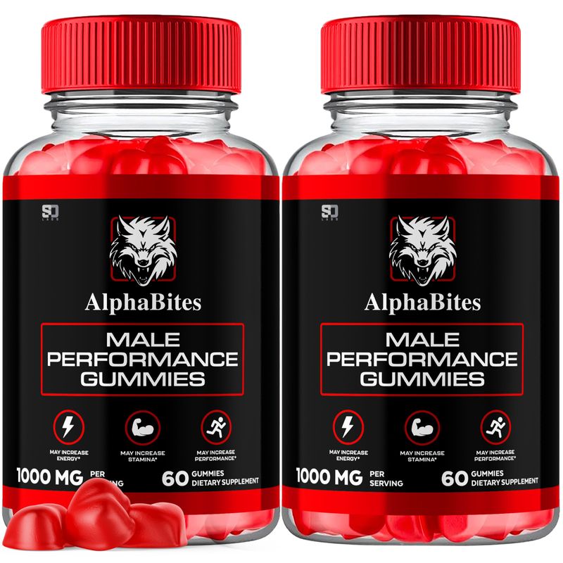 (2 Pack) Alpha Bites Male Gummies Advanced Performance and Stamina (120 ...