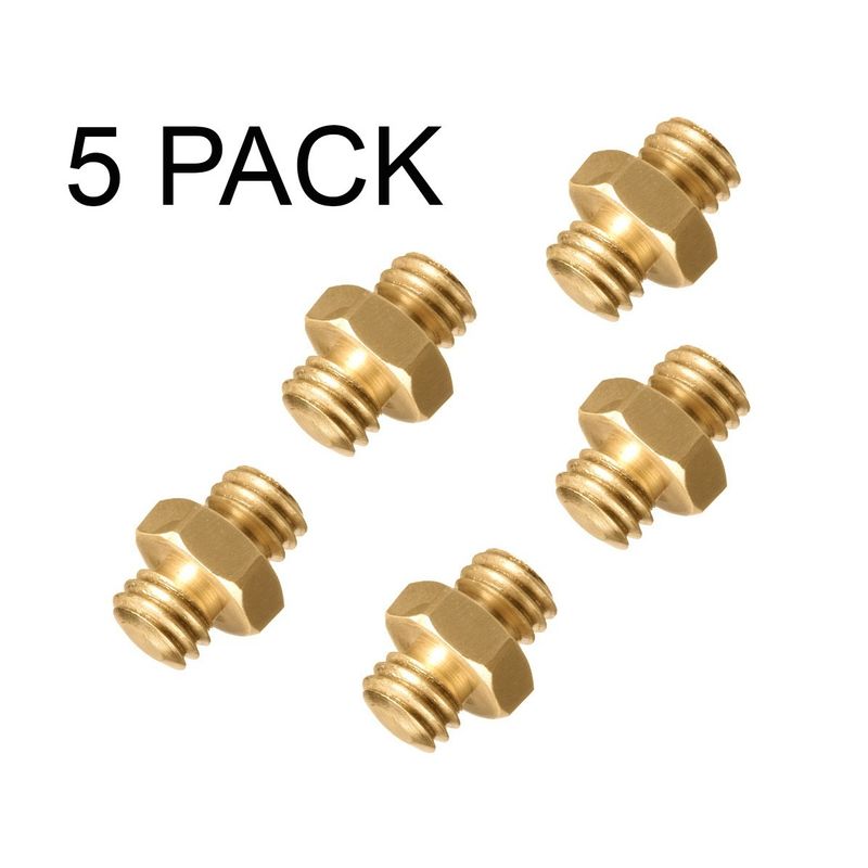 Brass Spigot 3/8" Male to 3/8" Male Threaded Screw Adapter with Hex Nut ...