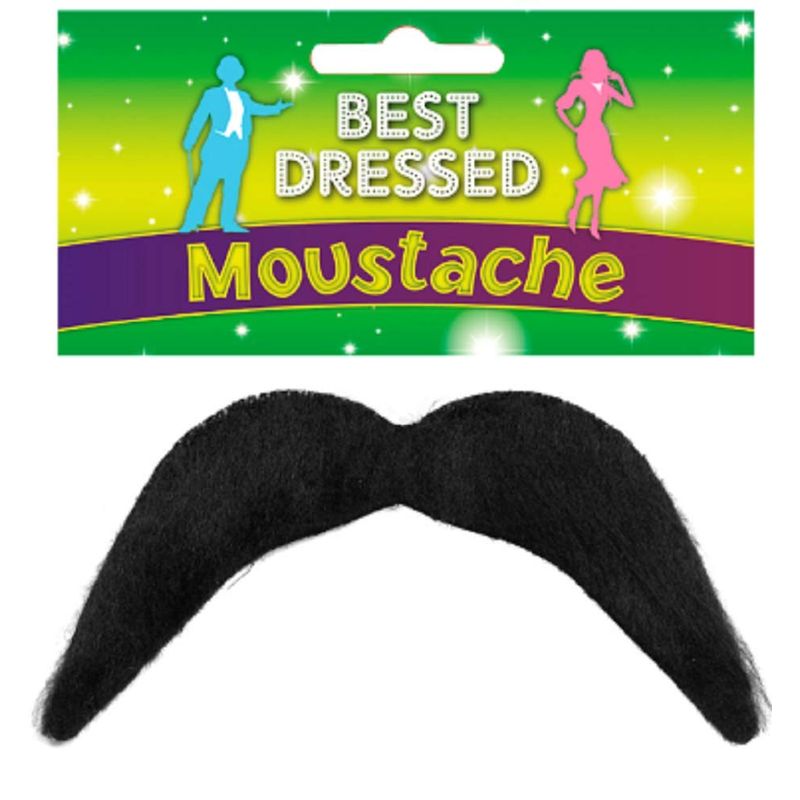 Mens Stick On Fake False Mario Luigi Moustache Fancy Dress Costume ...