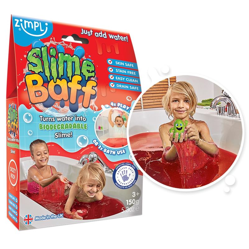 Slime Baff Red from Zimpli Kids, 1 Bath or 4 Play Uses, Magically turns water into gooey ...