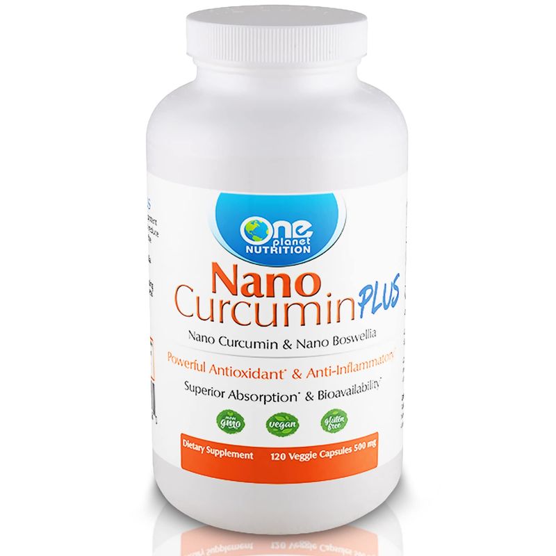 One Planet Nutrition Nano Curcumin Plus 500 mg, Turmeric Curcumin Water ...