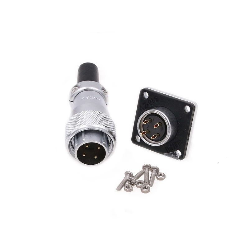 ZBLZGP WS16 4 Pin Waterproof Aviation Power Connector Male Cable Plug ...