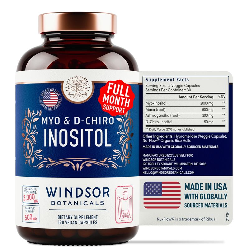 Myo-Inositol & D-Chiro Inositol Supplement - Optimal 40:1 Ratio ...