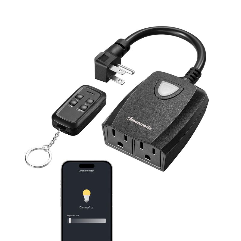 DEWENWILS Outdoor Dimmer for String Lights, Smart Dimmer Plug with ...