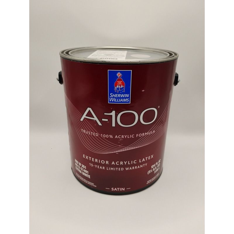 1 Gallon Sherwin Williams A-100 Exterior Satin Color 7066 Gray Matters ...