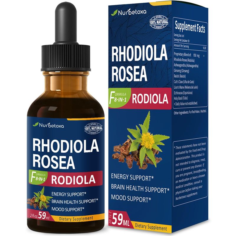 Nurbetoxa Rhodiola Rosea (Rodiola) Extract Drops, Natural Adaptogen ...