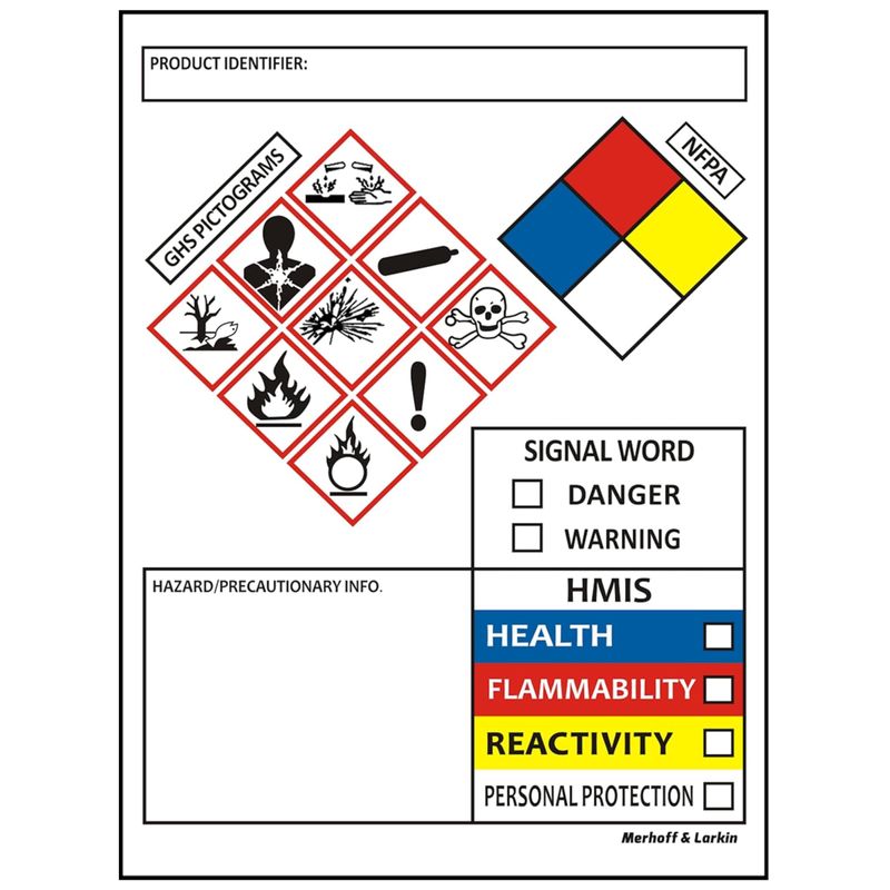 SDS OSHA Data Labels for Chemical Safety 4 x 3 Inches | Roll of 250 ...