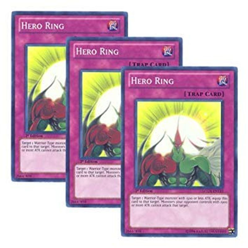 Set of 3 ★ Yu-Gi-Oh! LCGX-EN110 Hero Ring Hero Halo (Super Rare) 1st ...