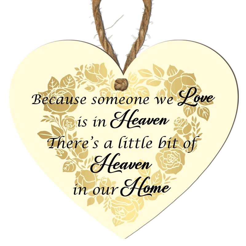 In Heaven" Memorial Plaque - "Because Someone We Love is in Heaven ...