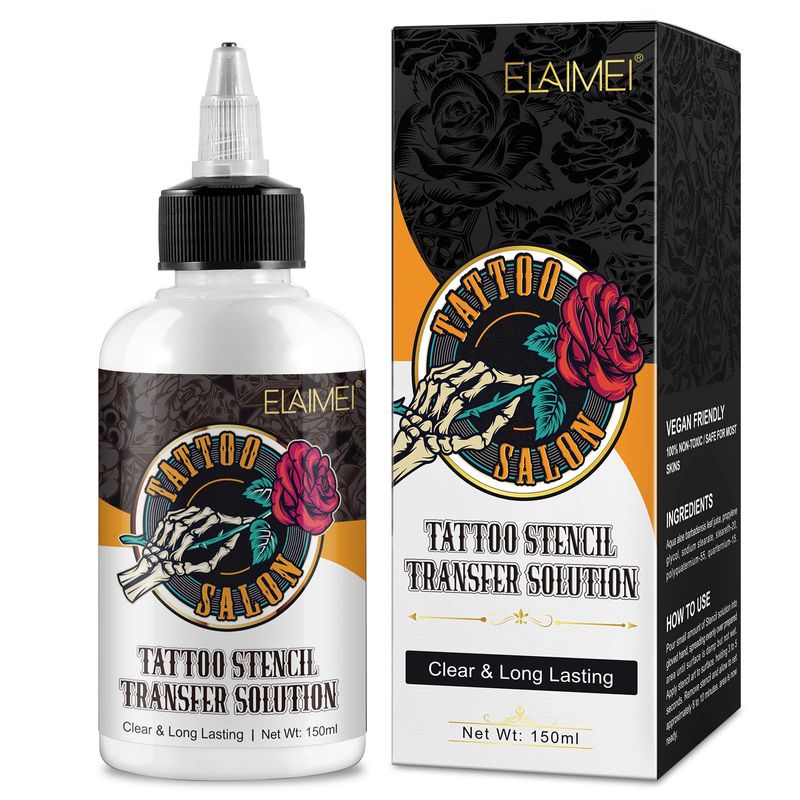 150ml Tattoo Stencil Transfer Gel Solution, Professional Tattoo Stencil ...