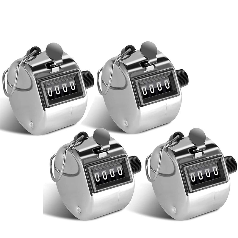 YANGWEN 4 Hand Tally Counters, 4 Digit Mechanical Palm Clicker Counter ...