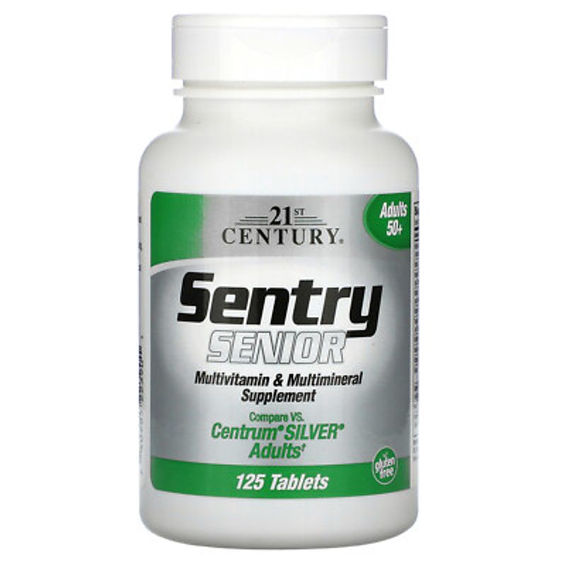 Sentry Senior, Multivitamin & Multimineral Supplement, Adults 50+, 125 ...