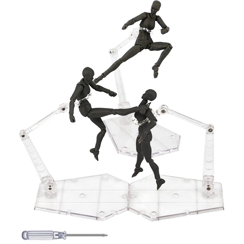 Yocoolfun 3 Pcs Action Figure Stand,Assembly Display Holder Base Doll ...