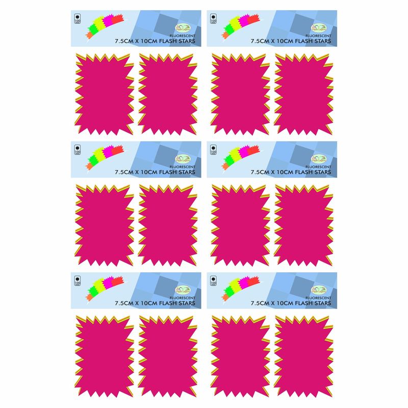 600pcs Neon Fluorescent Flash Star Starburst Sale Signs Price Tags 7 ...