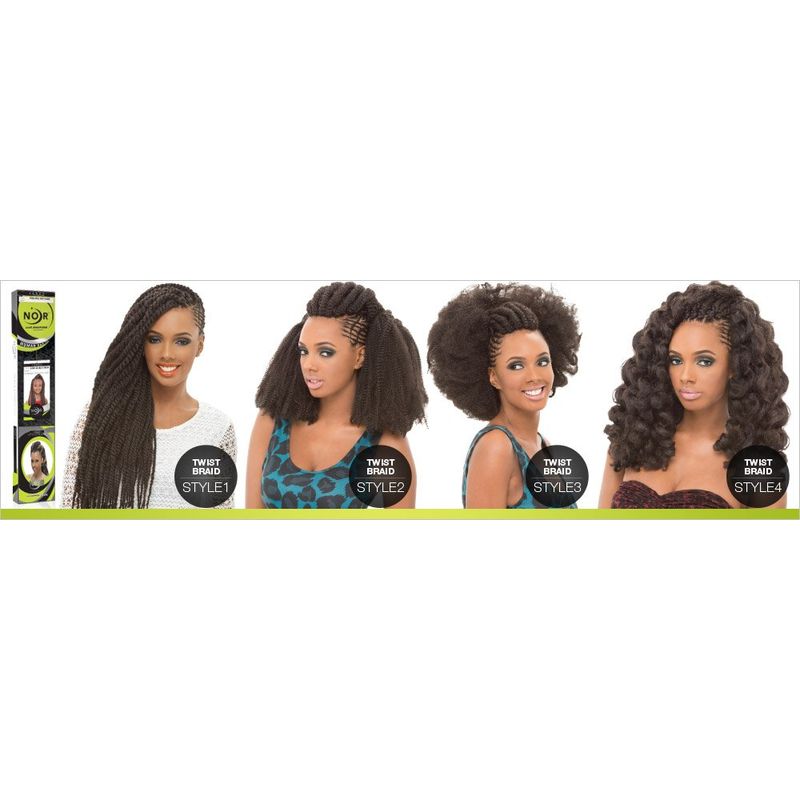 Janet Collection Synthetic Hair Braids Noir Afro Twist Braid (Marley ...
