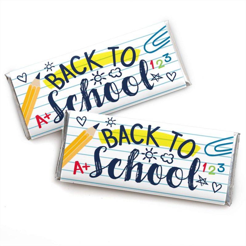 Big Dot of Happiness Back to School - Candy Bar Wrapper First Day of ...