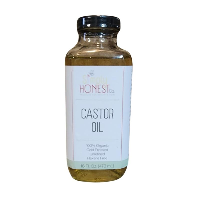 Castor Oil - 100% Organic, Hexane Free, Cold Pressed, Unrefined (4 oz ...